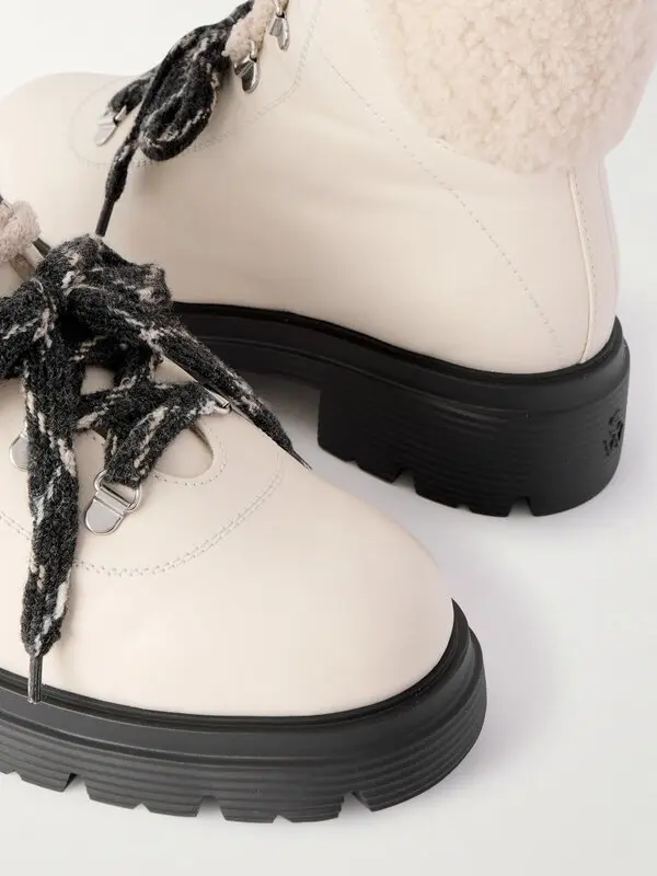 STUART WEITZMAN Hudson Lite Shearling-lined Ankle Boots - Neutrals