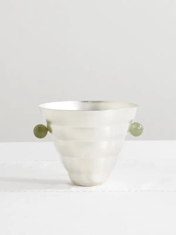 NATALIA CRIADO Michelin -plated And Stone Vase - Silver