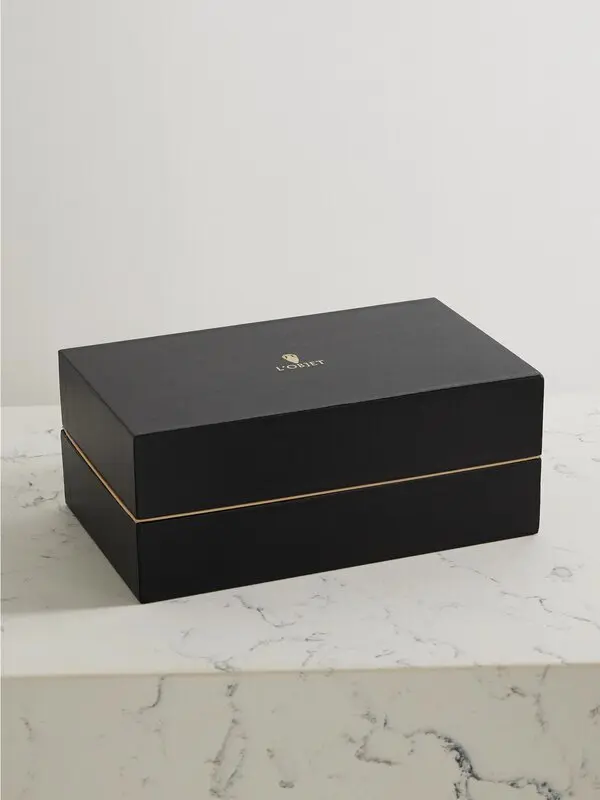 L'Objet Gold-plated Croc-effect Porcelain Trinket Box