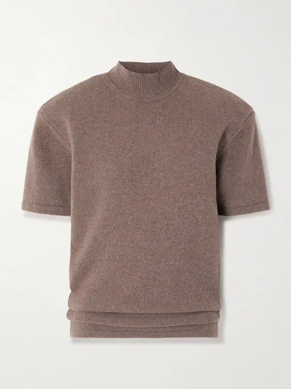 Jacquemus Wool And Cashmere-blend Turtleneck Sweater - Brown