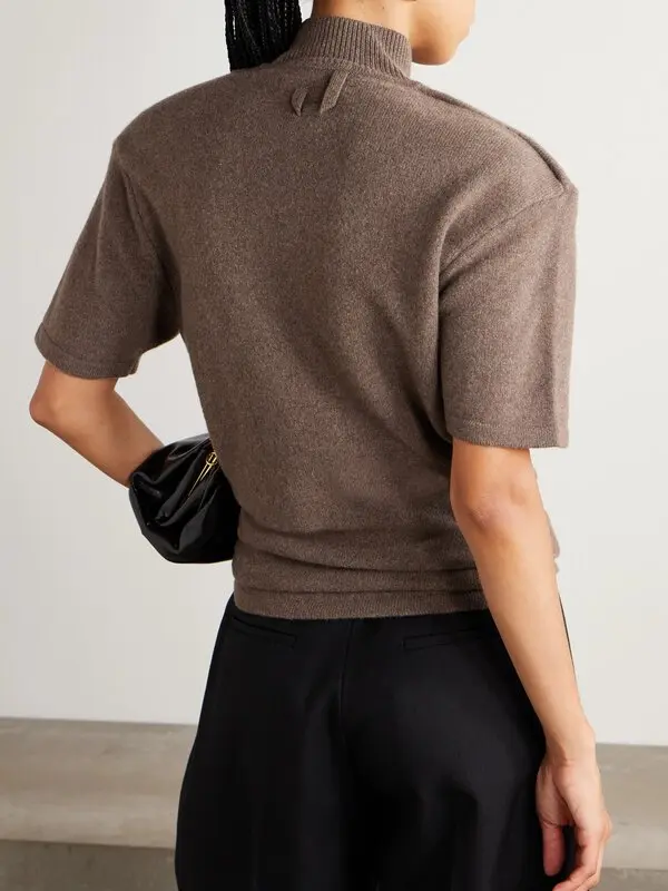 Jacquemus Wool And Cashmere-blend Turtleneck Sweater - Brown