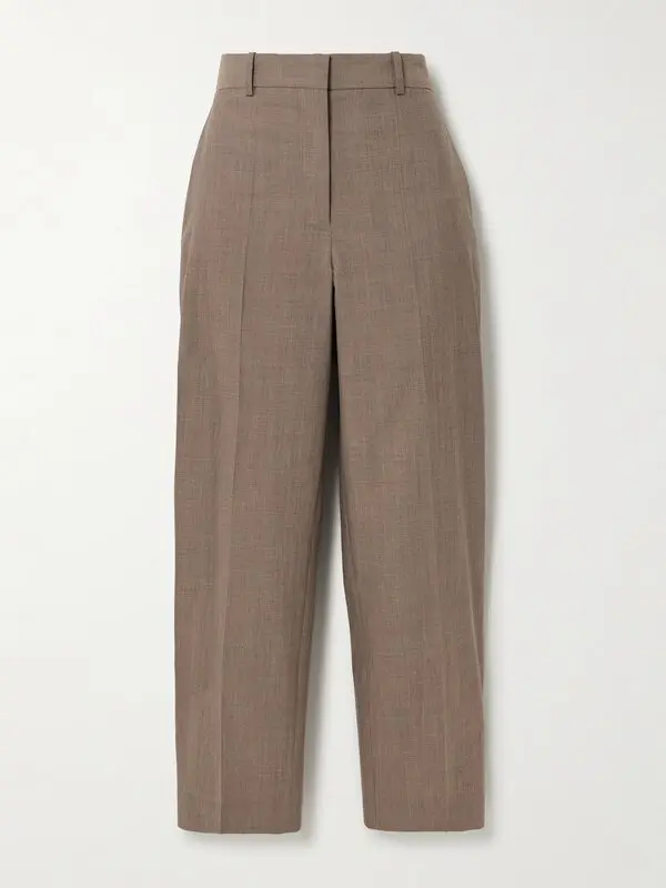 JOSEPH Trina Wool Straight-leg Pants - Neutrals