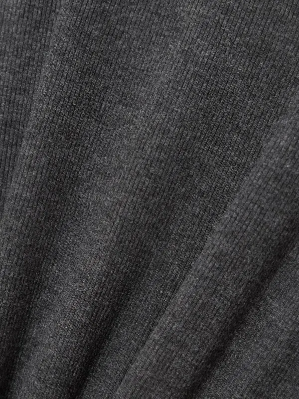Eterne Ribbed Jersey Top - Gray