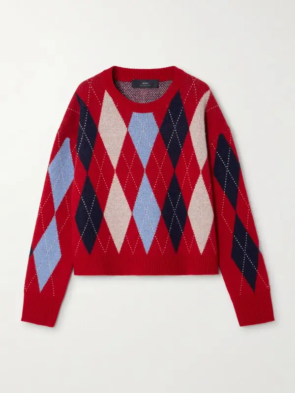 Arch4 Chapman Argyle Cashmere Sweater - Multi