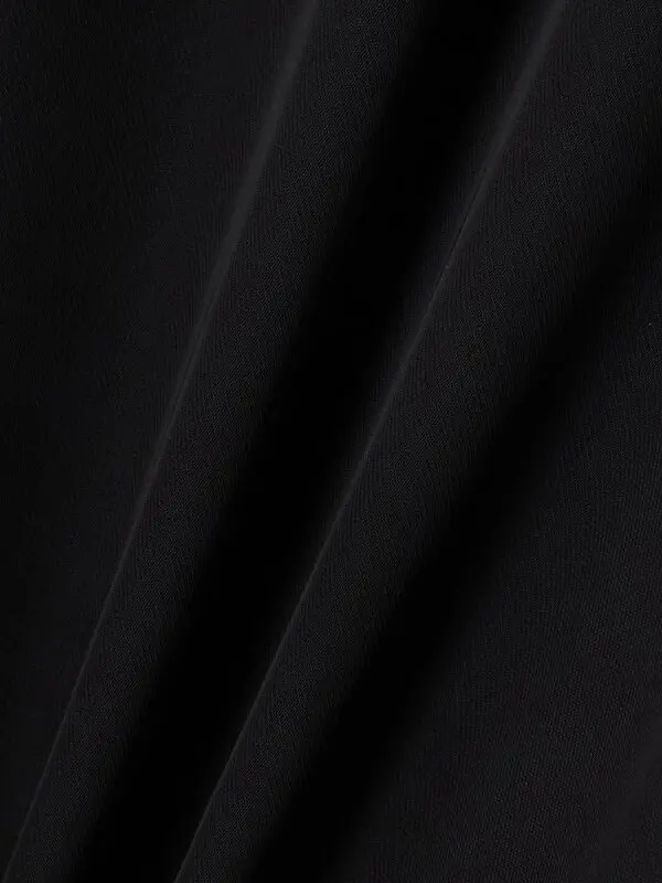Alaïa Cut-out Embellished Leather-trimmed Crepe Midi Dress