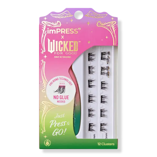 Kiss Impress X Wicked For Good Self Adhesive Eyelash Clusters Tap To Bubble - One-color