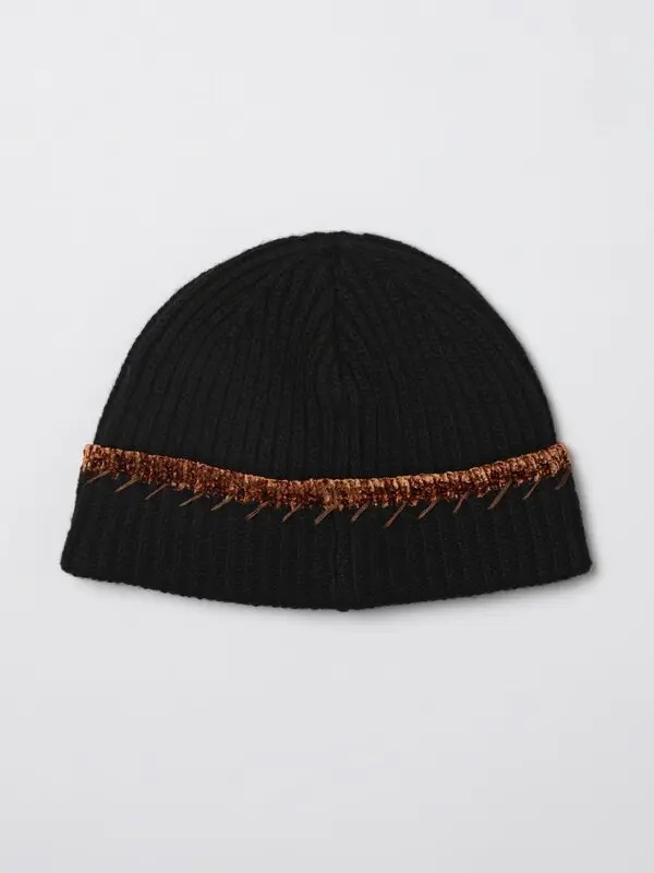 Marni Ribbed Knit Cap - Black
