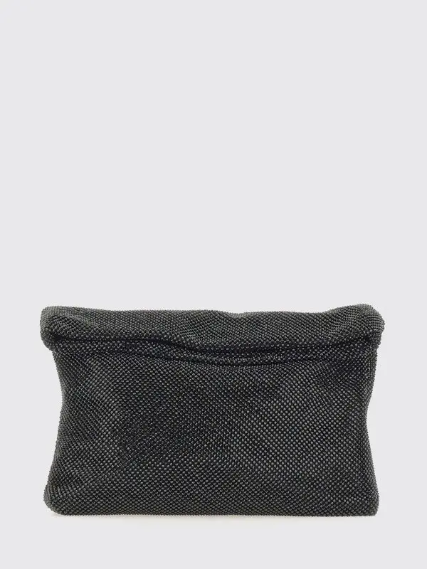 TWENTY FOURHAITCH Beaded Clutch - Black