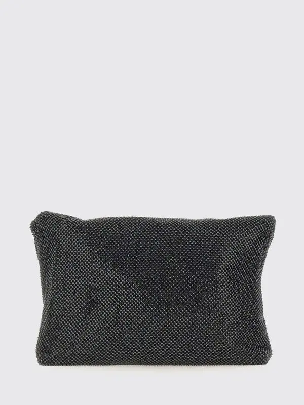 TWENTY FOURHAITCH Beaded Clutch - Black