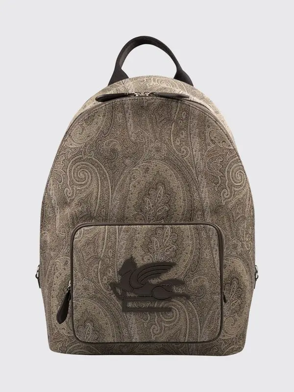 Etro Paisley Patterned Backpack - Brown