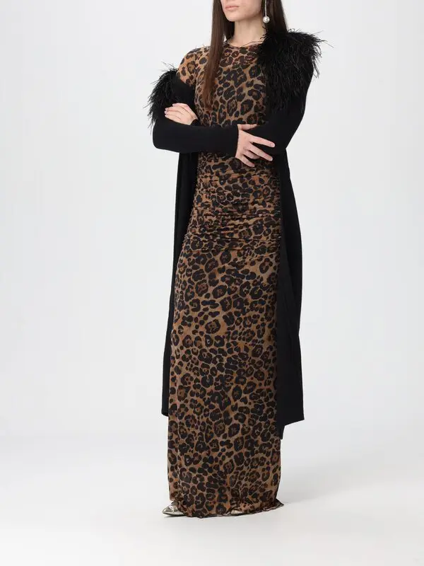 Blumarine Long Sleeve Dress - Brown
