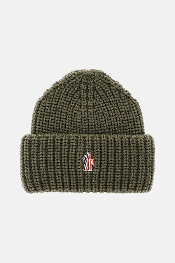 Moncler Braided Wool Hat - Green