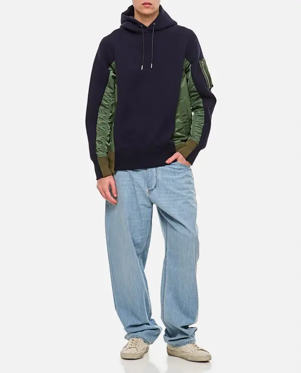 Sacai Felpa Girocollo Cotone E Nylon