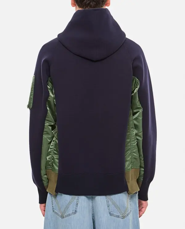 Sacai Felpa Girocollo Cotone E Nylon