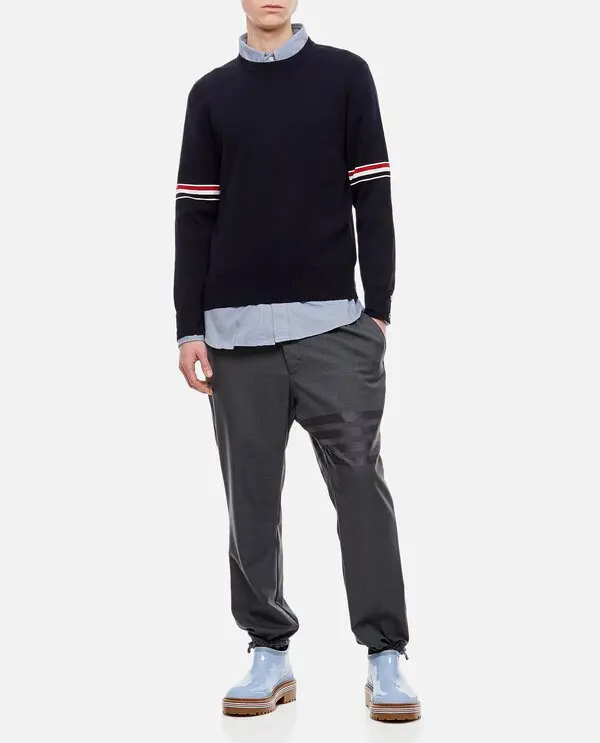Thom Browne Milano Stitch Crewneck Sweater - Blu