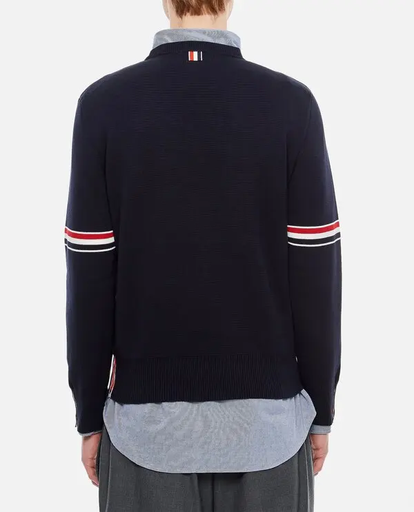 Thom Browne Milano Stitch Crewneck Sweater - Blu