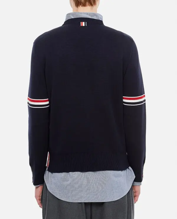 Thom Browne Milano Stitch Crewneck Sweater - Blue