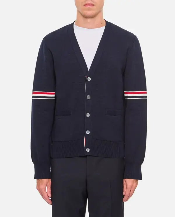 Thom Browne Cardigan With Button Closure - Blu