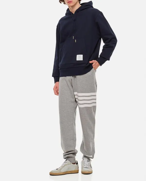 Thom Browne Hoodie With Adjustable Drawstring - Blue