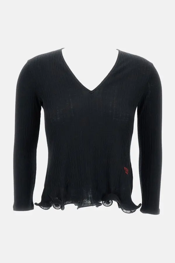 Fendi Roma Ribbed Top