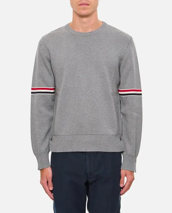 Thom Browne Milano Stitch Crewneck Sweater - Grey