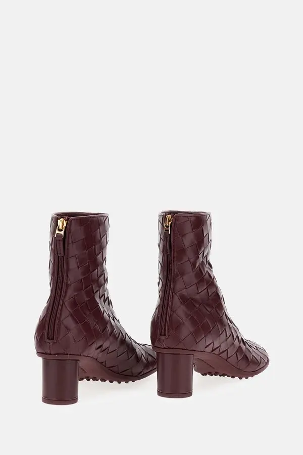 Bottega Veneta Woven Leather Ankle Boots