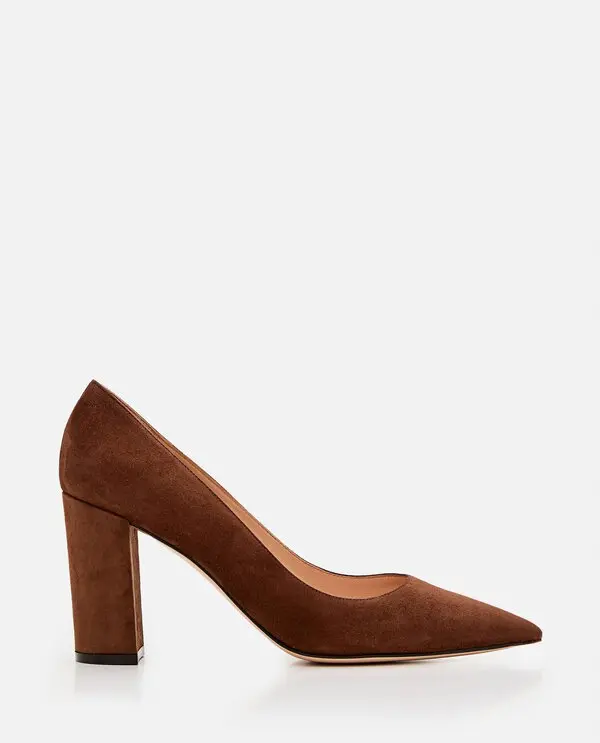 GIANVITO ROSSI Piper 85 Suede Pumps - Marrone