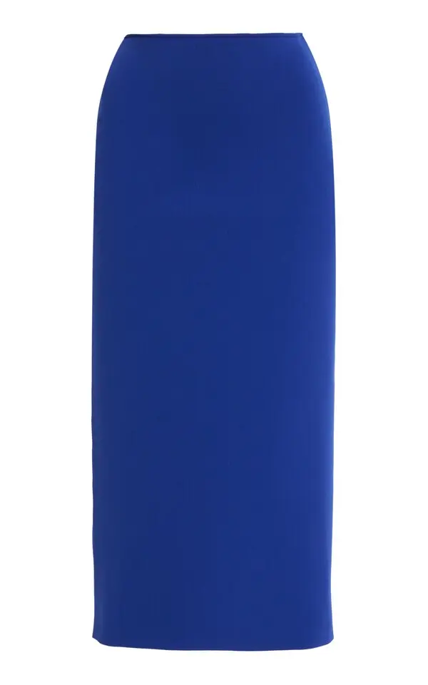 JIL SANDER Straight Knit Midi Skirt - Blue