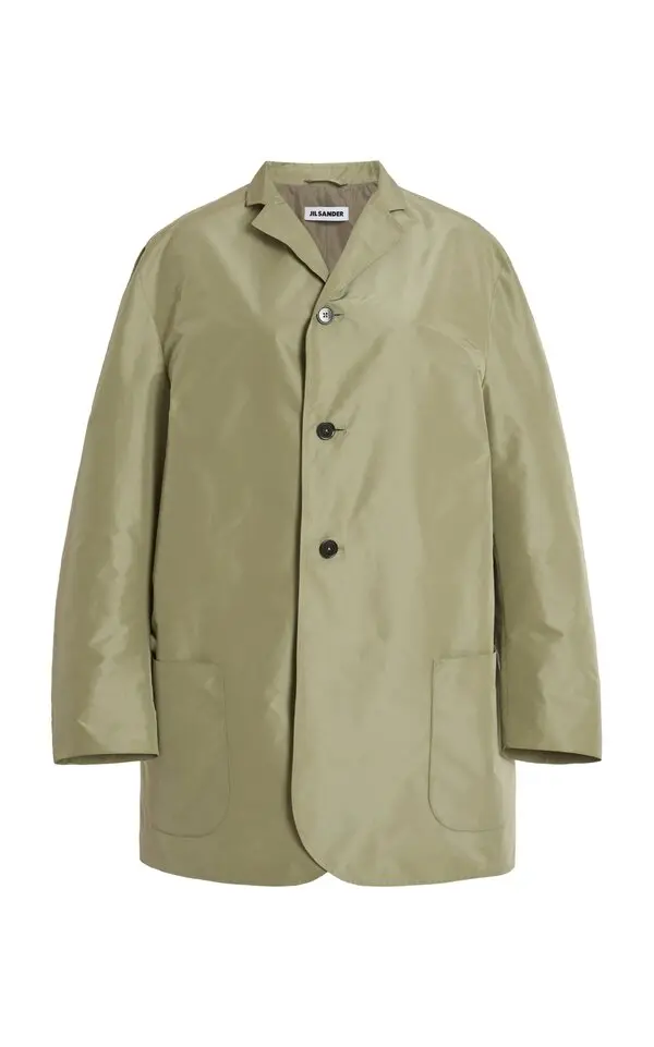 JIL SANDER Oversized Notched Lapel Jacket - Green