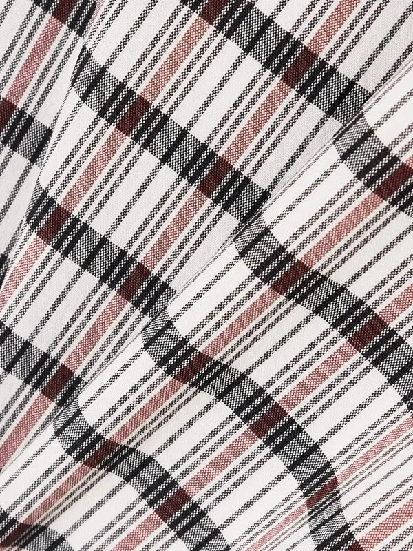 Tory Burch Checked Canvas Straight-leg Golf Pants