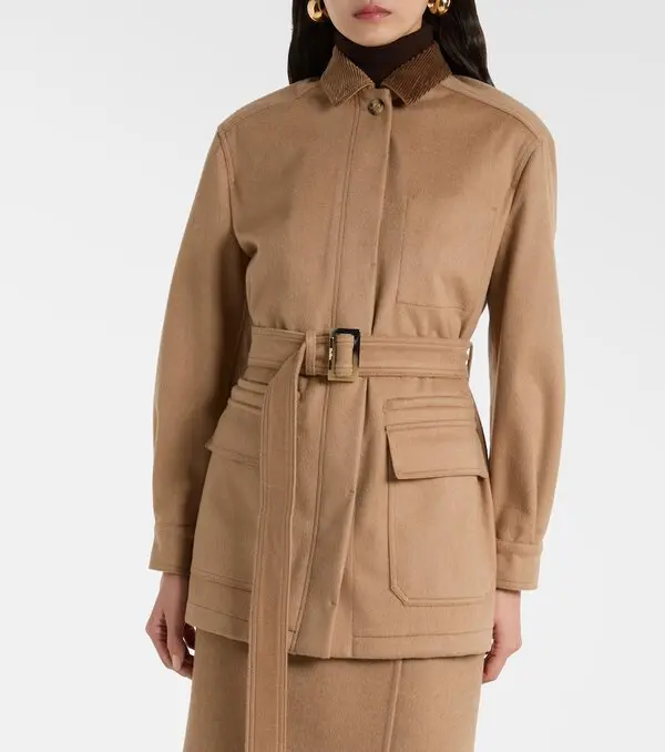 Max Mara Leva Belted Camel Hair Jacket