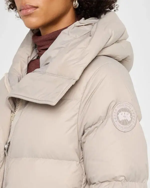 Canada Goose Montgomery Hooded Puffer Jacket - Limestone