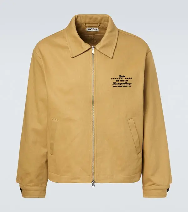 BODE Central Park Cotton Blouson Jacket - Yellow