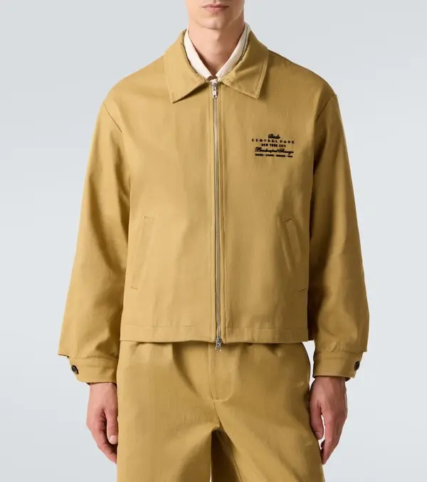 BODE Central Park Cotton Blouson Jacket - Yellow