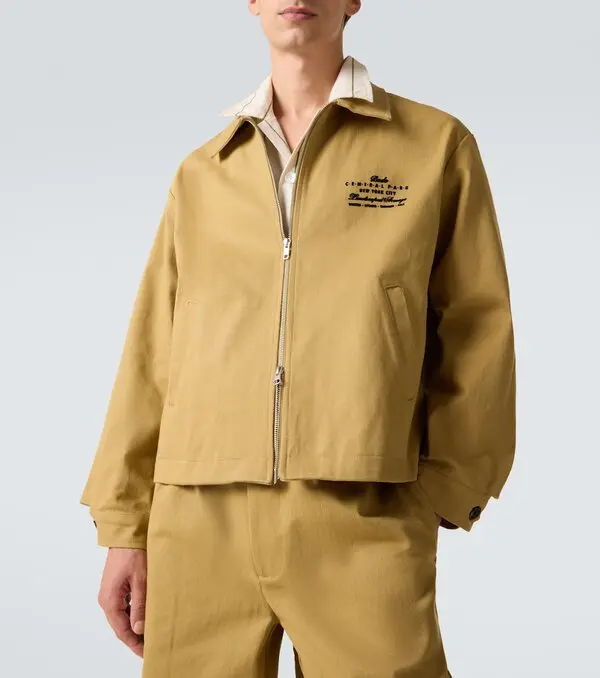 BODE Central Park Cotton Blouson Jacket - Yellow