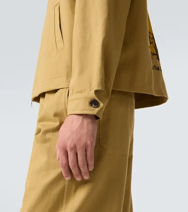 BODE Central Park Cotton Blouson Jacket - Yellow