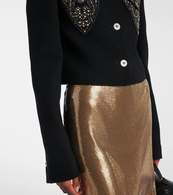 Versace Studded Wool-blend Jacket