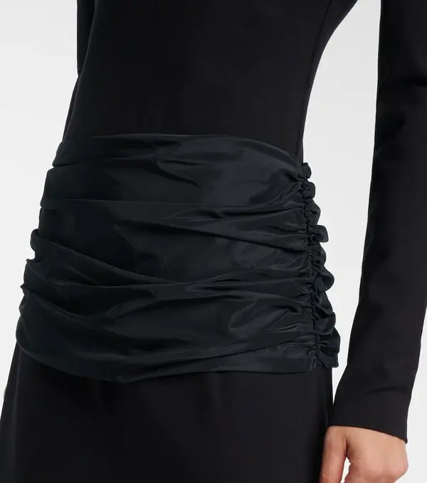 Staud Holland Draped Maxi Dress - Black
