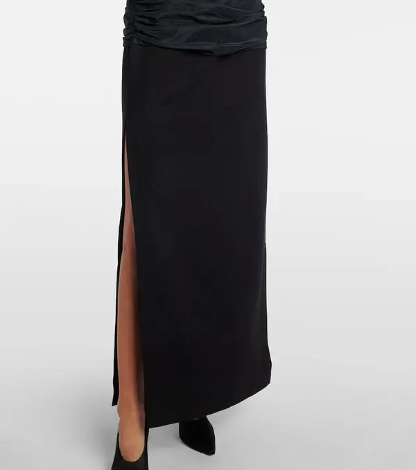 Staud Holland Draped Maxi Dress - Black