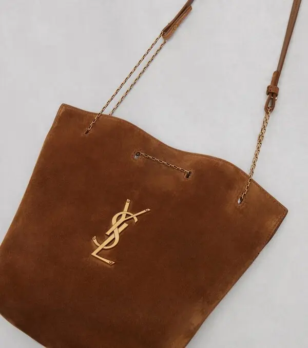 Saint Laurent Cassandre Suede Bucket Bag