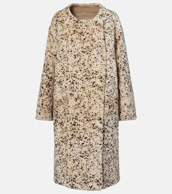 TOTEME Printed Shearling Coat