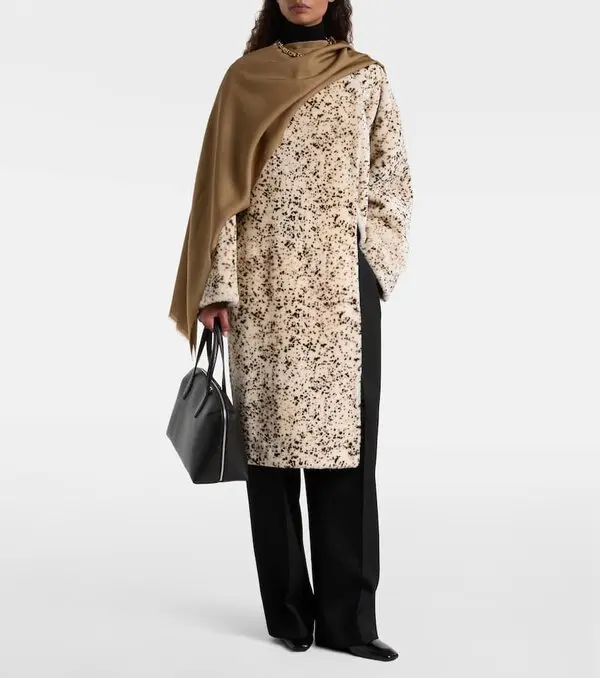 TOTEME Printed Shearling Coat