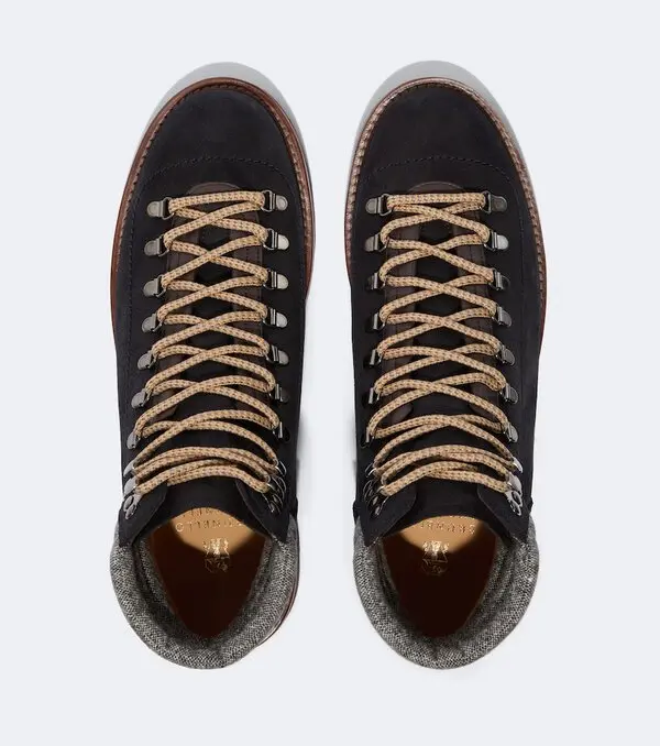 Brunello Cucinelli Suede Lace-up Boots - Blue