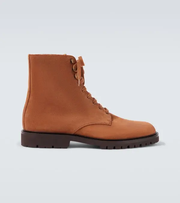 Brunello Cucinelli Suede Lace-up Ankle Boots - Brown