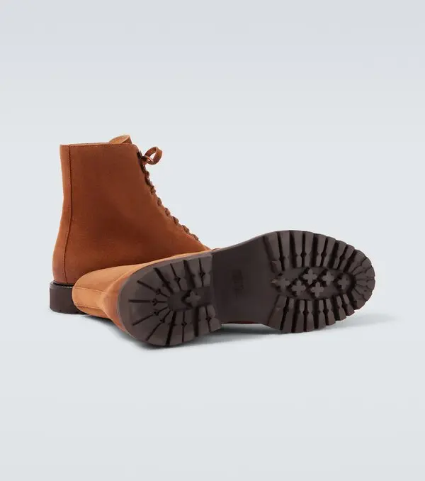 Brunello Cucinelli Suede Lace-up Ankle Boots - Brown