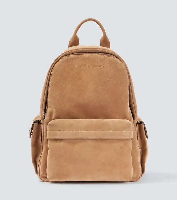Brunello Cucinelli Suede Backpack - Brown