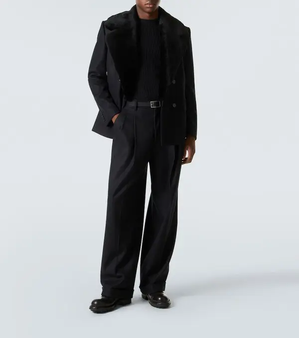 Dolce & Gabbana Virgin Wool Wide-leg Pants