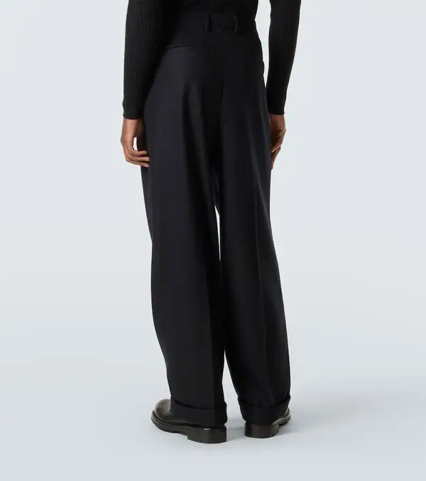 Dolce & Gabbana Virgin Wool Wide-leg Pants
