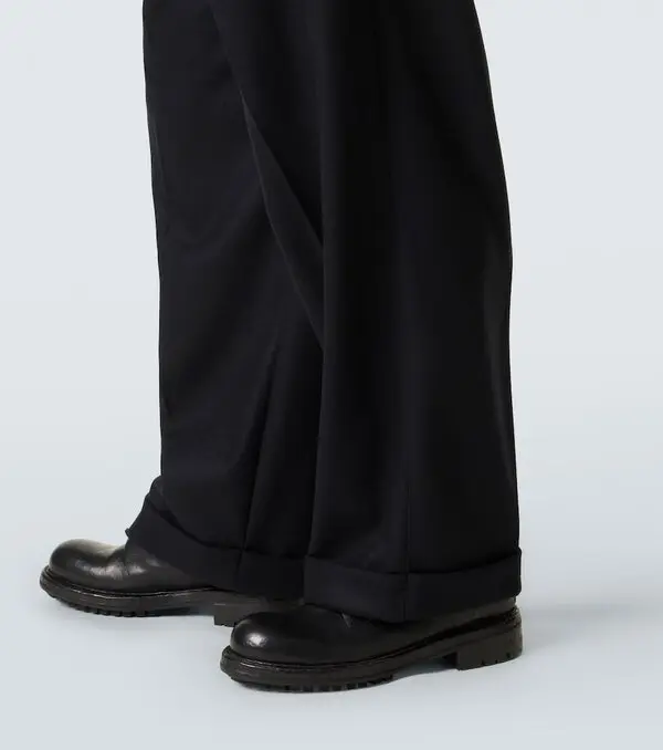 Dolce & Gabbana Virgin Wool Wide-leg Pants