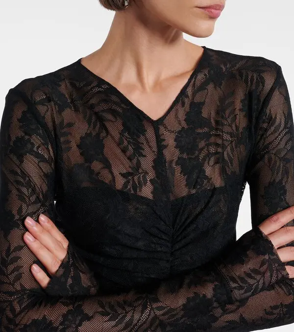 black lace one sleeve dress Alexis Women's Black One Shoulder Lace Ruffle Mini Dress Size M –  pennypincherboutique main image 0